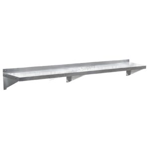 sunrise commercial 430 stainless steel kitchen wall shelf, nsf certificated, wall mounted, solid shelving for restaurants, bars & hotels (14" x 72")