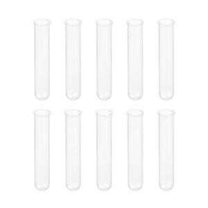 othmro 20ml 100pcs plastic lab centrifuge tubes, 21 * 109mm vial test tube sample storage container liquid centrifuge tube round bottom with plug-in cap for beads yeast specimen sample laboratory