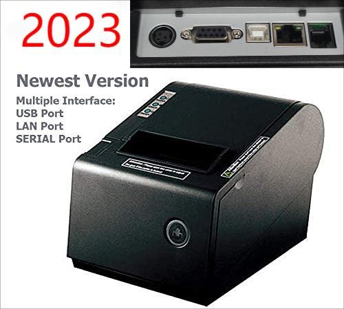 Thermal Receipt Printer, GP 80250ivn(Another Name: PBM P-822D) High Speed 300mm/sec(Maximum) 80mm(3 1/7") Width, Serial+USB+LAN Ports, Support Windows7 and up only!