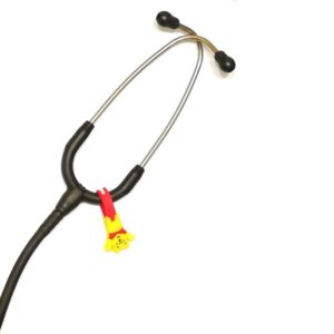 stethoscope charms clip - medical gift yellow bear