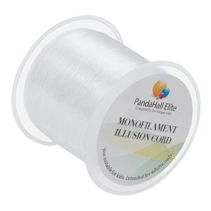 ph pandahall 142 yards 0.2mm clear string fishing line invisible beading cords nylon thread string inelastic jewelry wire for christmas bracelet jewelry making ornaments hanging party decor seed beads