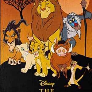 Disney Lion King Pride Simba Friends Fleece Super Plush Throw Blanket 46" x 60" (117cm x 152cm)