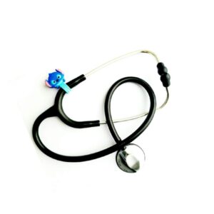 stethoscope charms clip - medical gift (blue animal), medical charms