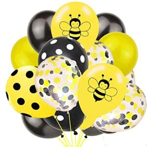 happy bee day balloons arch 60pcs yellow bee balloon garland kit bumble bee balloons for bee party decorations, bee baby shower, gender reveal decorations, graduation, honey birthday party supplies