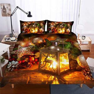 3D Bedding Set Christmas Print Full King Duvet Cover Set Lifelike Bedclothes with Pillowcase Home Textiles Twin Queen Quilt Cover (US King)