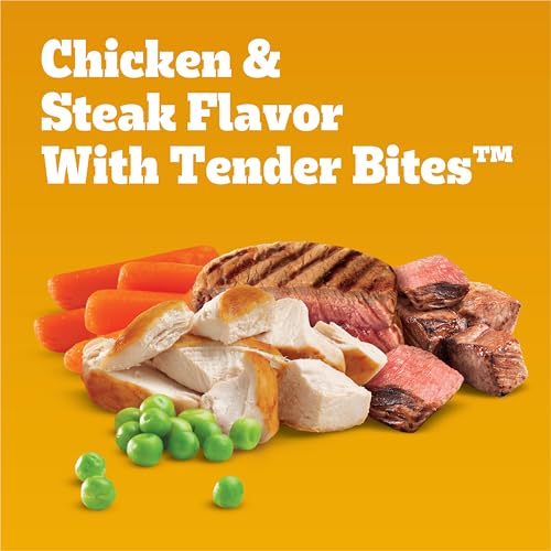 Pedigree With Tender Bites for Small Dogs Adult Dry Dog Food, Chicken and Steak Flavor, 3.5 lb. Bag