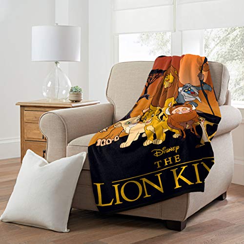 Disney Lion King Pride Simba Friends Fleece Super Plush Throw Blanket 46" x 60" (117cm x 152cm)