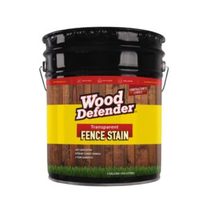 wood defender transparent fence stain clear glow 5-gallon