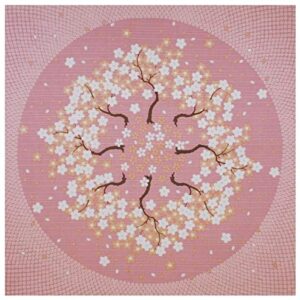 Furoshiki Maeda Japanese Wrapping Cloth a Row of Cherry Trees Sakura 50 x 50cm