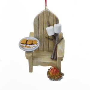 the bridge collection campfire s'mores adirondack chair ornament - outdoor camping chair christmas ornament