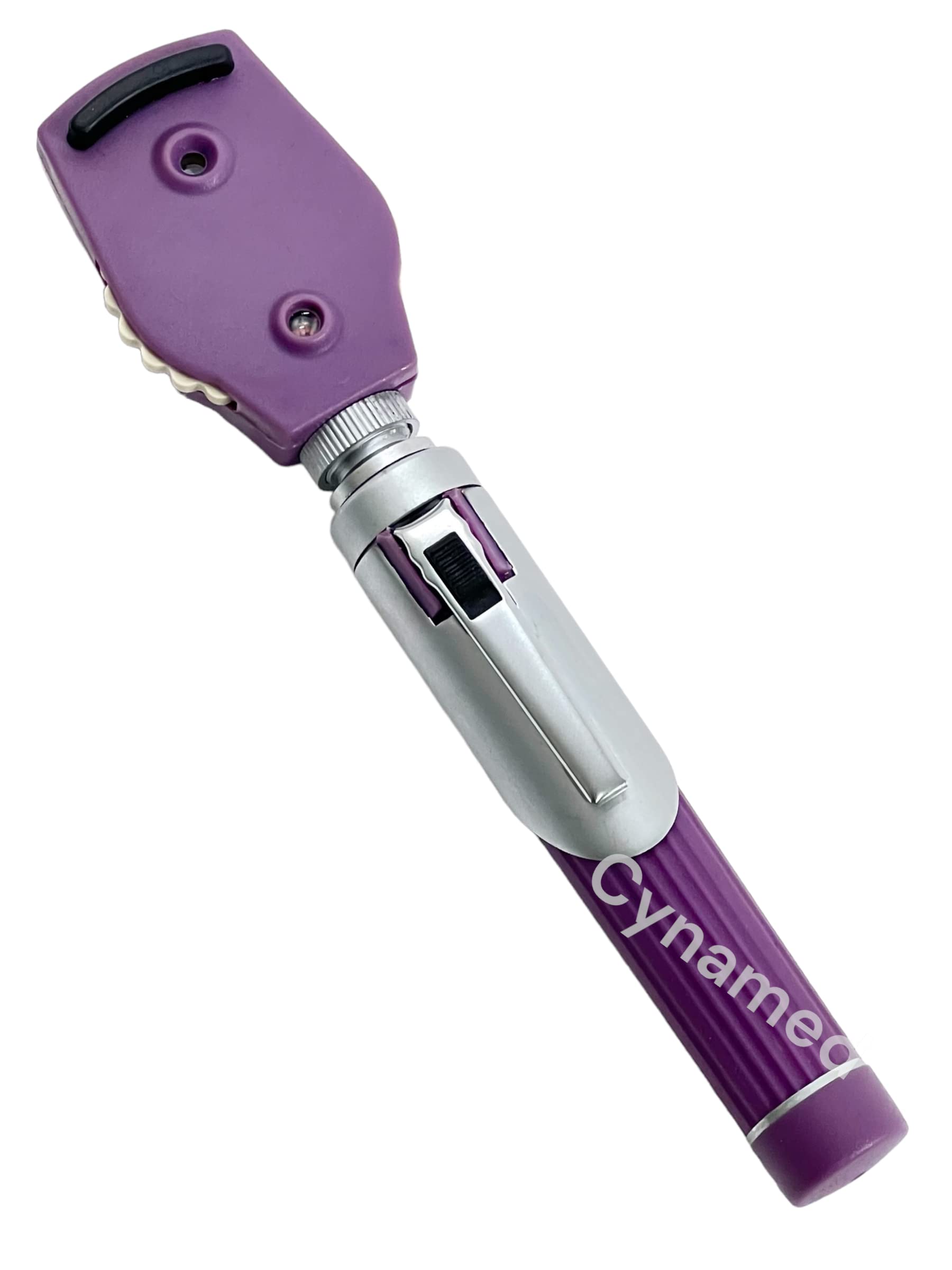 Cynamed Otoscope - Ear Scope with Light, Ear Infection Detector, Both Adult and Pediatric Disposable Specula Tips (Purple)