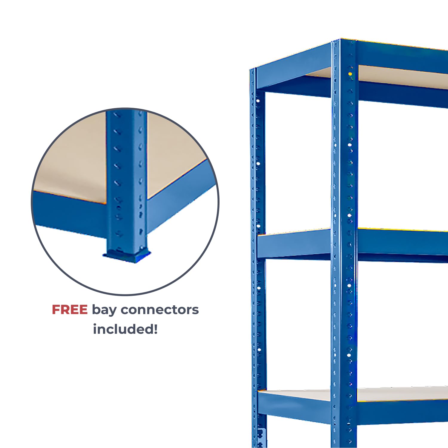 Garage Shelving Units: 71 x 35 x 18 inches | Heavy Duty Racking Shelves for Storage - 1 Bay, Blue 5 Tier (37 lbs Per Shelf), 2000 lbs Capacity | for Workshop, Shed, Office | 5 Year Warranty