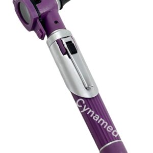 Cynamed Otoscope - Ear Scope with Light, Ear Infection Detector, Both Adult and Pediatric Disposable Specula Tips (Purple)