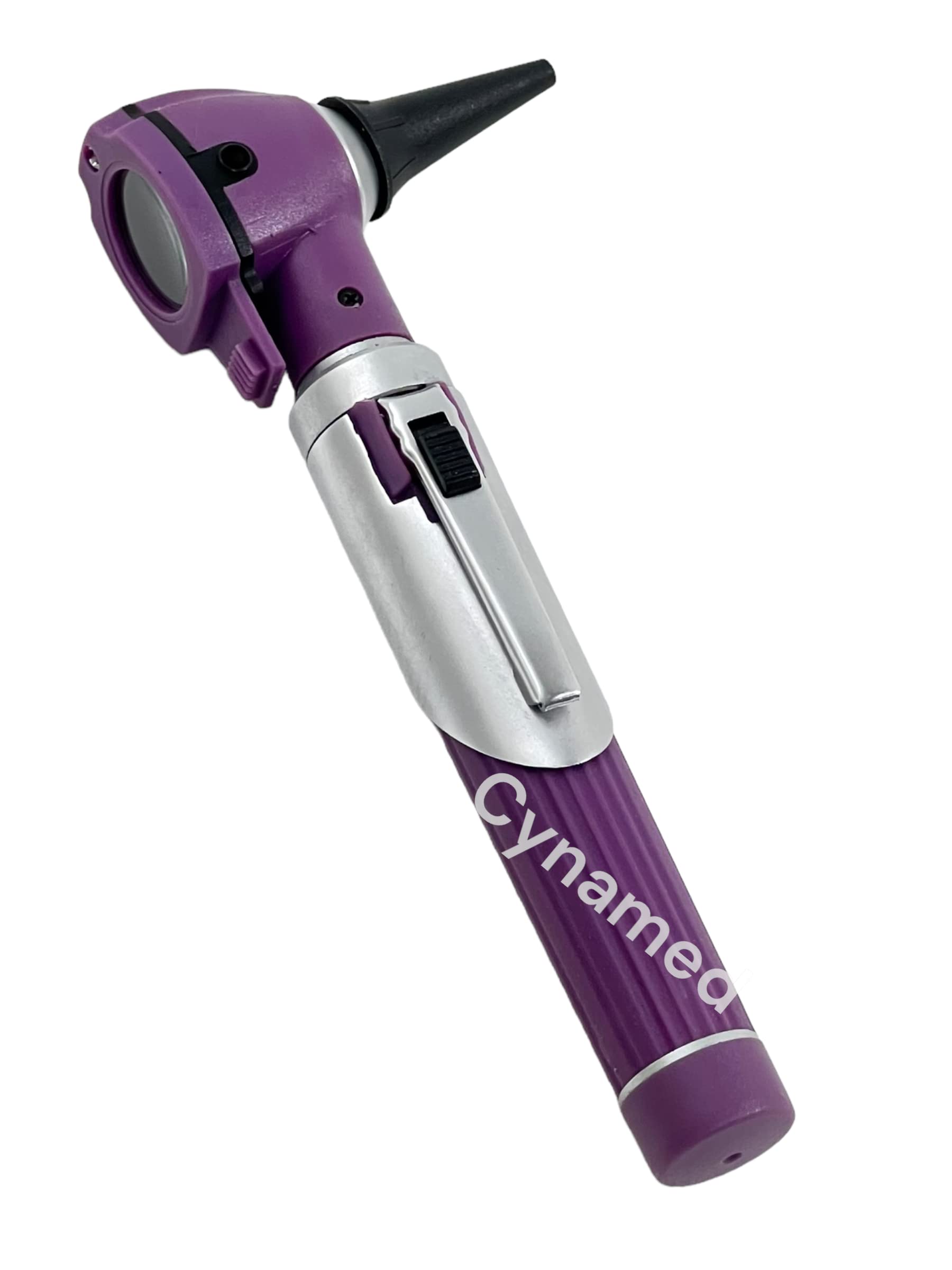 Cynamed Otoscope - Ear Scope with Light, Ear Infection Detector, Both Adult and Pediatric Disposable Specula Tips (Purple)