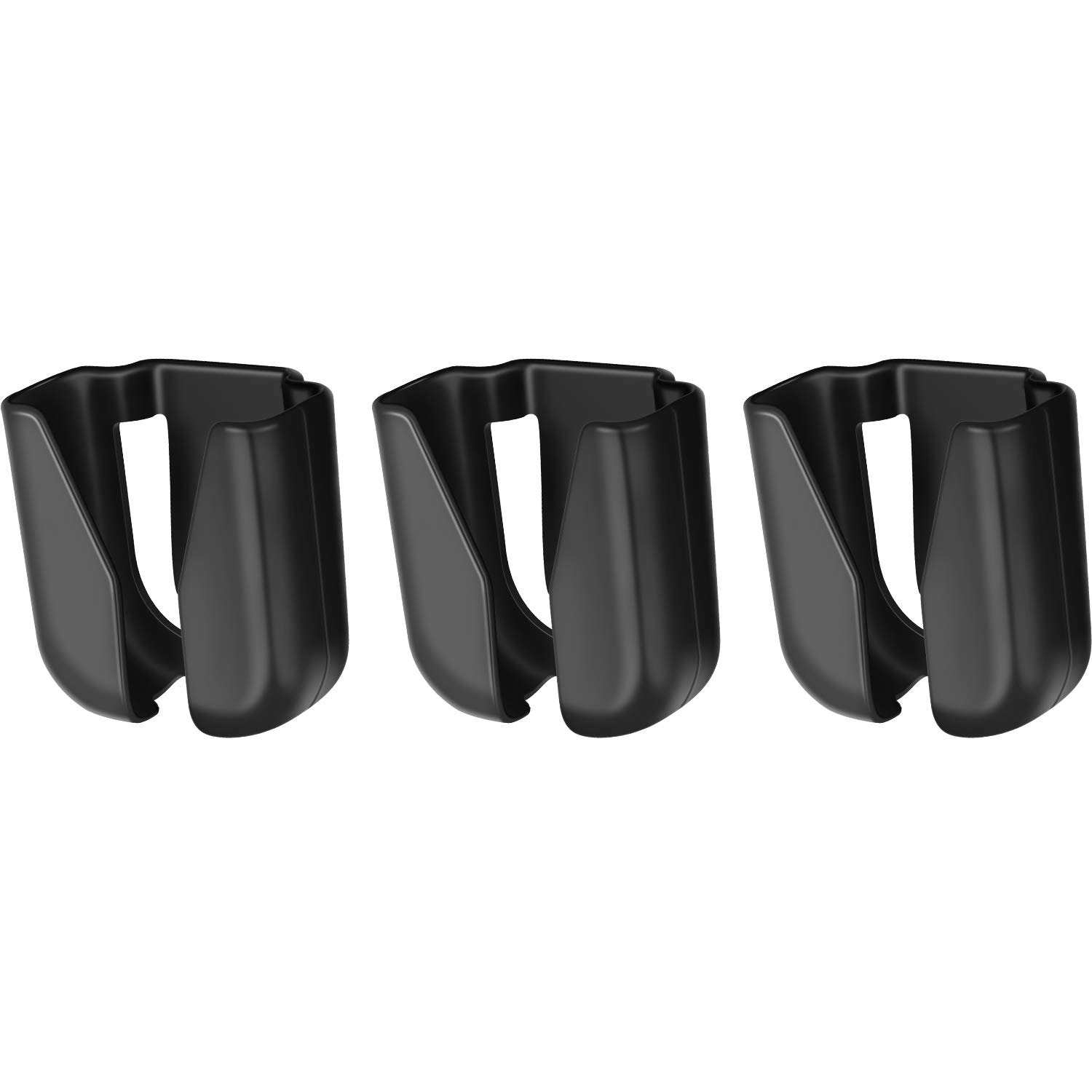 3 Pieces Stethoscope Holder Clip Waist Belt Stethoscope Holder Clip Plastic Nursing Stethoscope Holder Clip for Nurses Physicians (Black)