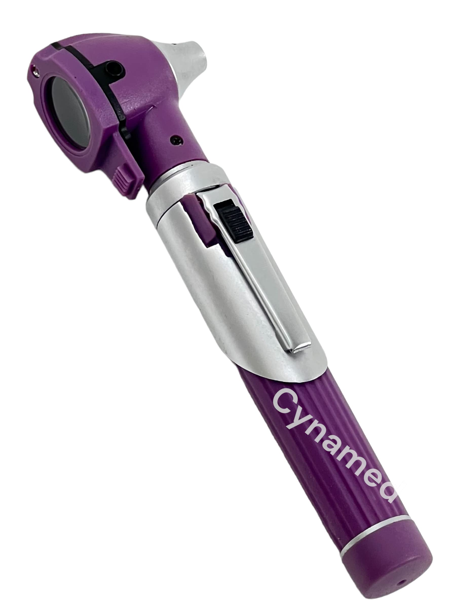 Cynamed Otoscope - Ear Scope with Light, Ear Infection Detector, Both Adult and Pediatric Disposable Specula Tips (Purple)