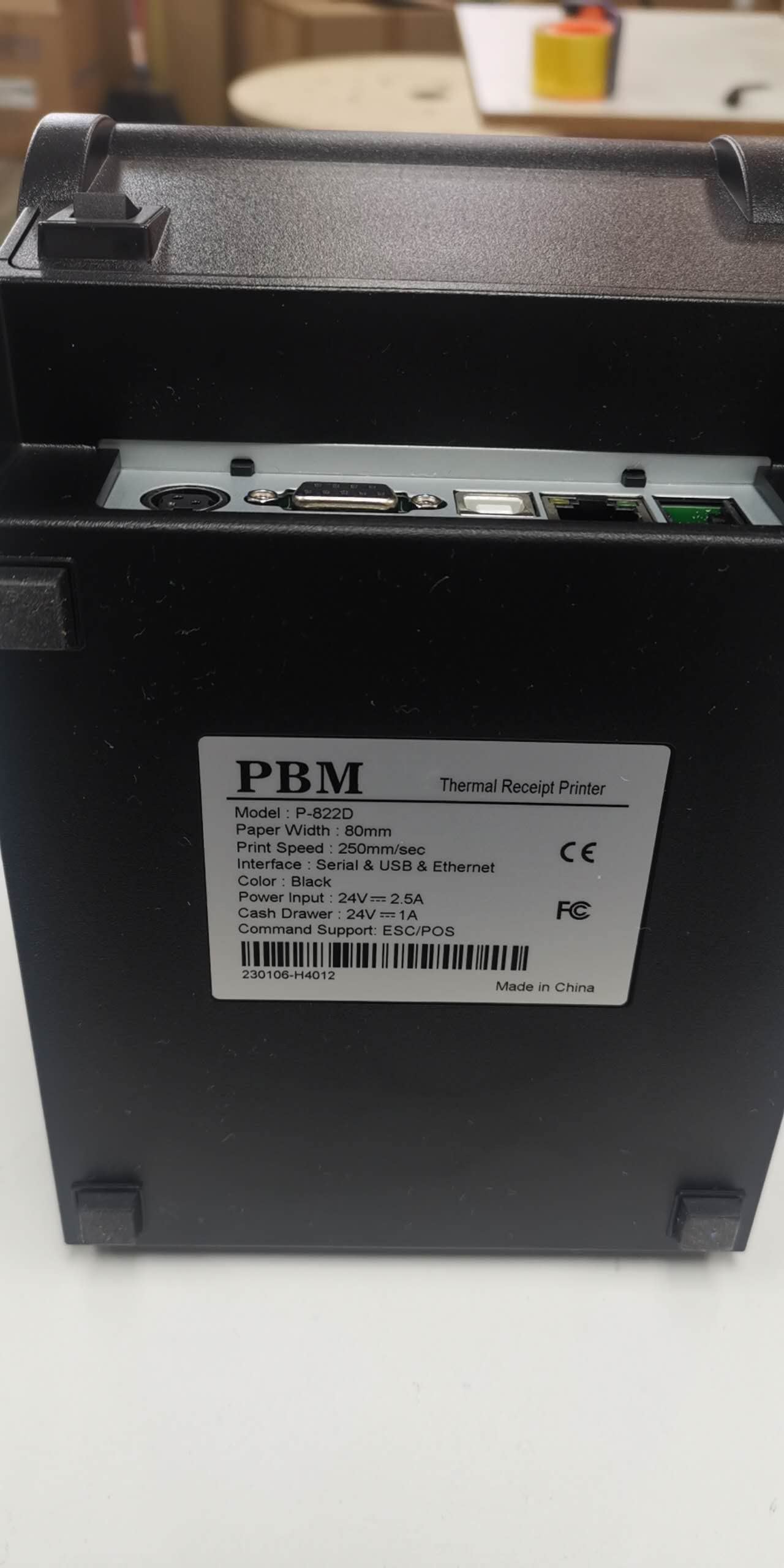 Thermal Receipt Printer, GP 80250ivn(Another Name: PBM P-822D) High Speed 300mm/sec(Maximum) 80mm(3 1/7") Width, Serial+USB+LAN Ports, Support Windows7 and up only!