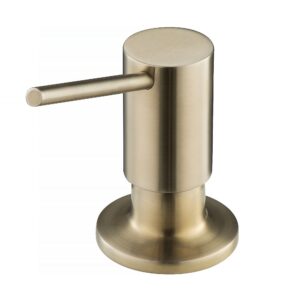 kraus kitchen soap and lotion dispenser in brushed brass, ksd-41bb