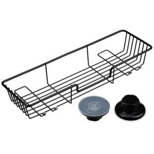 iPEGTOP Strong Suction Cup Shower Caddy Bath Shelf Storage, Combo Organizer Basket for Shampoo, Conditioner, Soap, Razor Bathroom Accessories - Rustproof Stainless Steel, Black