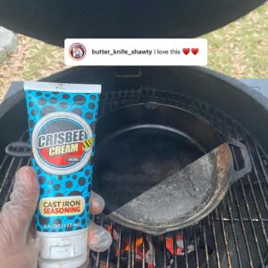 Crisbee Cream Iron® Cast Iron and Carbon Steel Seasoning - Blackstone Griddle Seasoning - Family Made in USA - 6 oz.