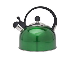 studio silversmiths tea kettle stainless steel whistling teapot - 2.5 liters, jade