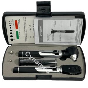 Cynamed - Diagnostix Bright White Led Otoscope Set with Accessories-Multi-Function Otoscope Student Set-Hard Case