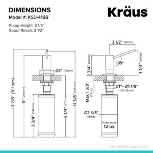 KRAUS Kitchen Soap and Lotion Dispenser in Brushed Brass, KSD-41BB