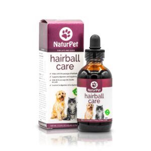 naturpet hairball care | natural herbal drops to support digestion, hairballs, gas, bloating | cats& dogs | 100ml