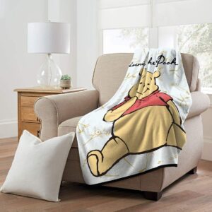 Disney Winnie The Pooh Silly Bear Fleece Super Plush Throw Blanket 46" x 60" (117cm x 152cm)