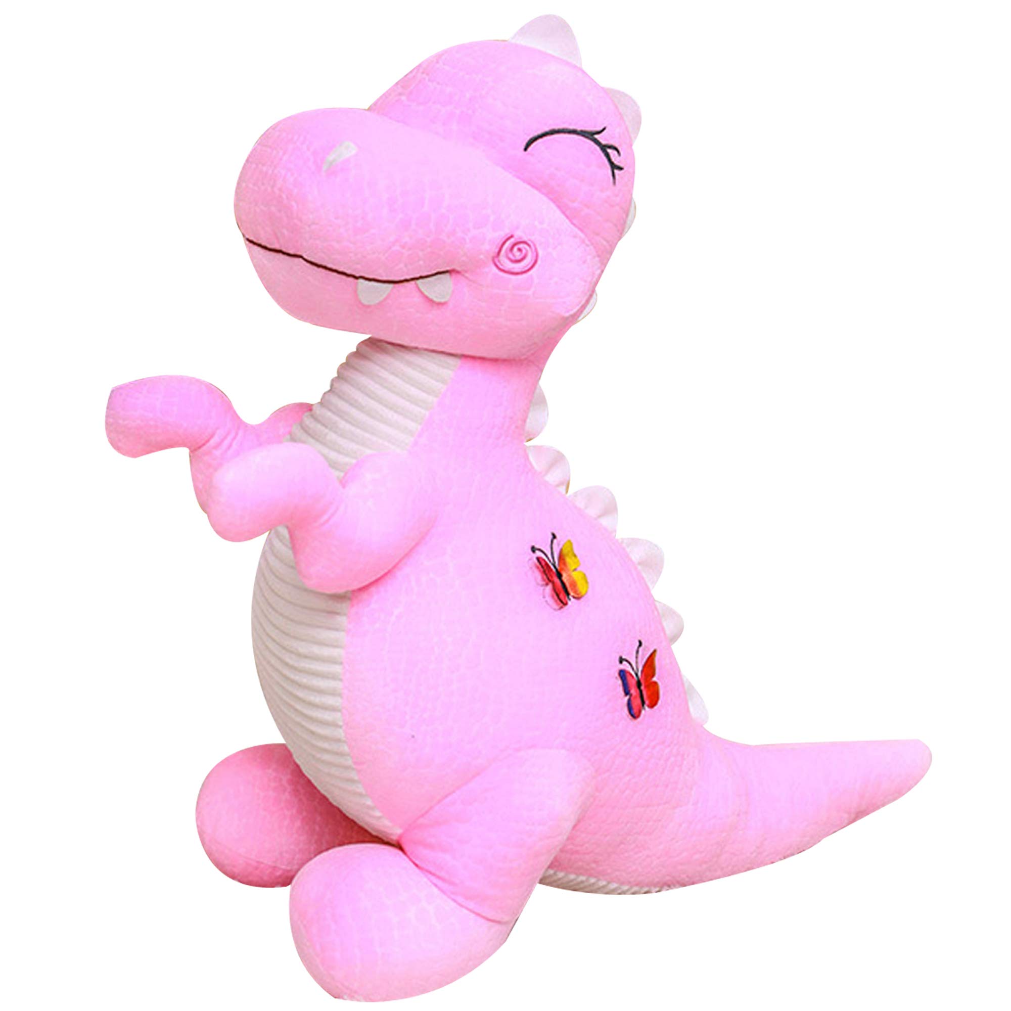 Wemi Pink Dinosaur Stuffed Animal Toys Cute Soft Dinosaurs Plush Doll T-Rex Throw Pillow for Boys Girls 11"