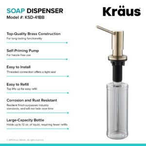 KRAUS Kitchen Soap and Lotion Dispenser in Brushed Brass, KSD-41BB