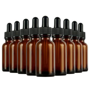 eye dropper bottle, hoa kinh 24 pack 2 oz 60ml amber glass bottles, with glass eye droppers for essential oils