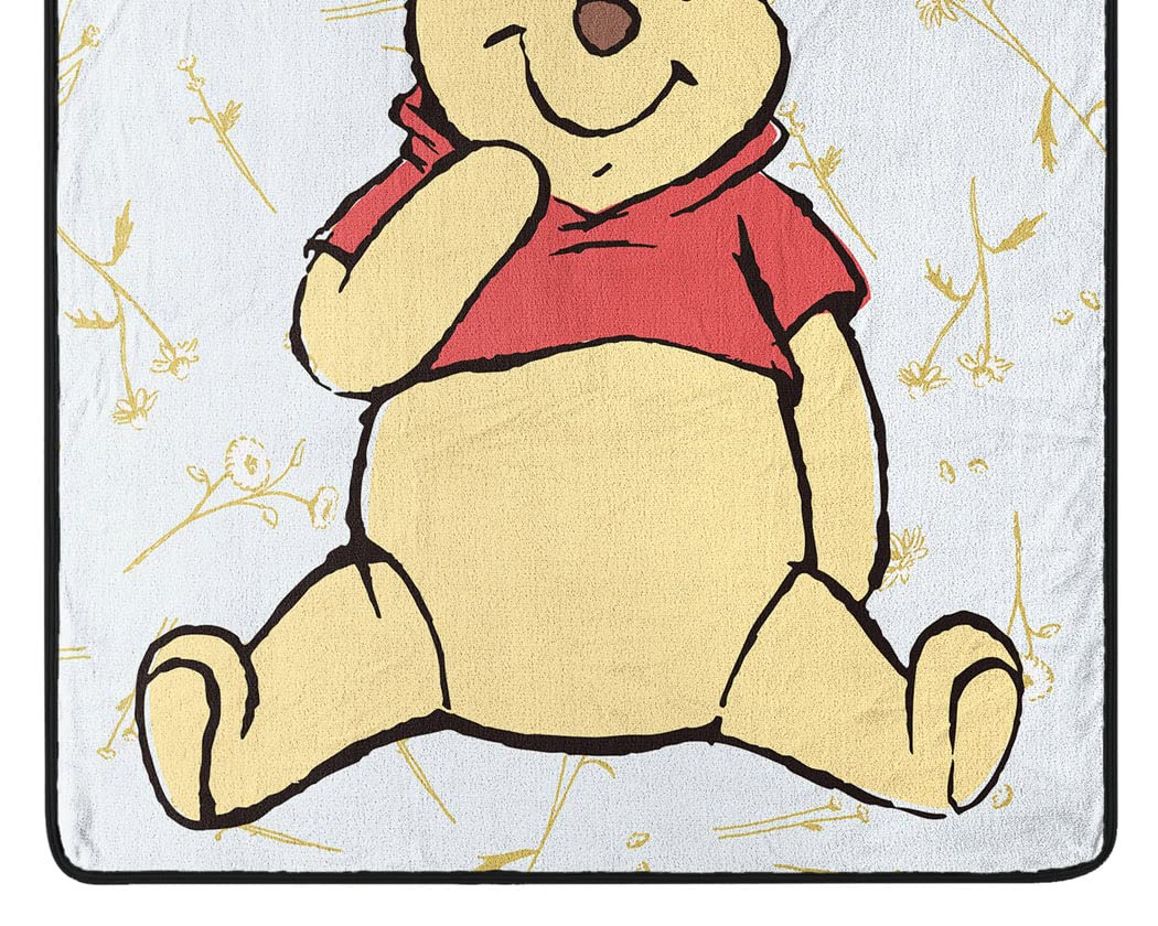 Disney Winnie The Pooh Silly Bear Fleece Super Plush Throw Blanket 46" x 60" (117cm x 152cm)