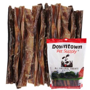 downtown pet supply 12-inch bully sticks for dogs, 1 lb - usa sourced, no hide dog chews long lasting and non-splintering - nutrient-rich, single ingredient and odor free bully sticks for dogs