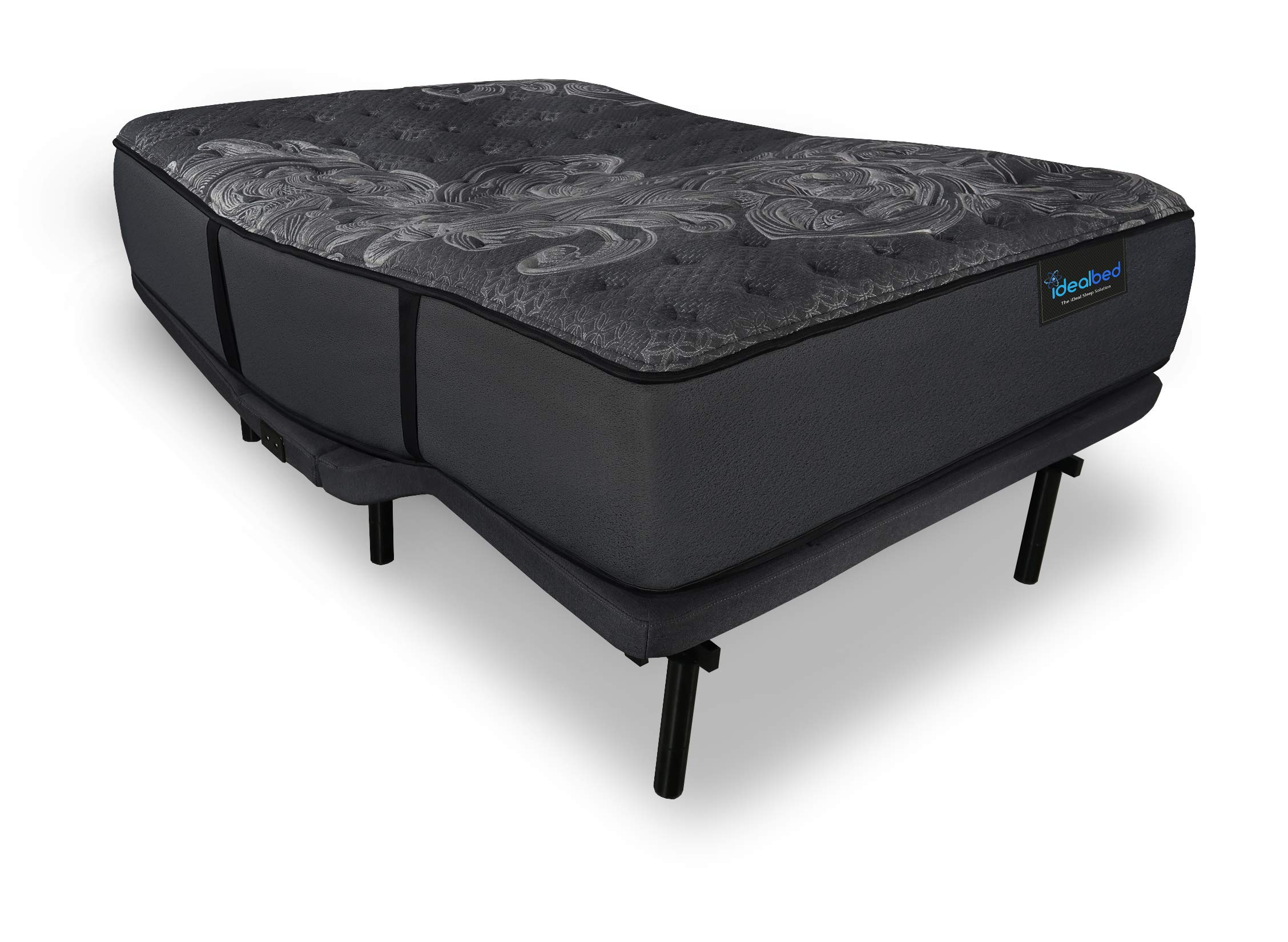 iDealBed iQ5 Luxury Hybrid Mattress and Adjustable Bed Sleep System, Pressure Relief Sleep, Zero Gravity, Anti-Snore, Custom Comfort Positions (Queen, Luxury Plush (Medium Soft) + 4i Custom)