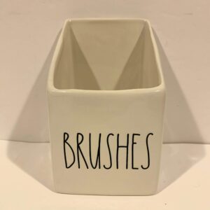 rae dunn brushes brush holder - makeup