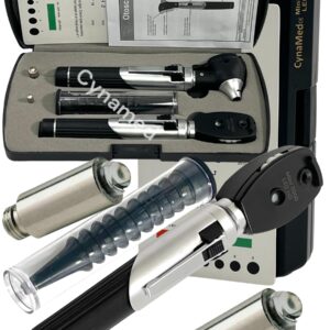 Cynamed - Diagnostix Bright White Led Otoscope Set with Accessories-Multi-Function Otoscope Student Set-Hard Case