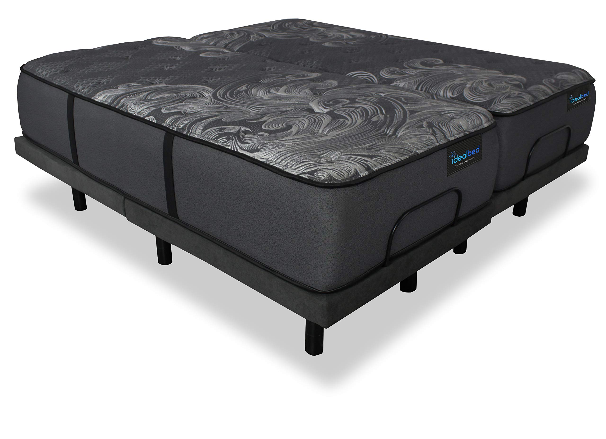 iDealBed iQ5 Luxury Hybrid Mattress and Adjustable Bed Sleep System, Pressure Relief Sleep, Zero Gravity, Anti-Snore, Custom Comfort Positions (Split King, Luxury Firm (Medium Firm) + 4i Custom)