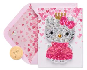 papyrus hello kitty birthday card for girl (birthday princess)