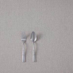 Fortessa Lucca Flatware Set, Hostess Serving Set, Faceted Stainless