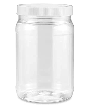 Smart Solutions Clear Plastic Mason Jars (18 oz 24 pack) | With Screw-On Airtight Lids | Refillable | No BPA | Perfect for Crafts, Herbs, Slime, Food & Liquids | Made in USA