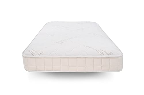 Naturepedic 2-in-1 Organic Kids Mattress - Twin Trundle Mattress with Quilted Top and Waterproof Layer - Firm Mattress for Kids - Universal Comfort Mattress for Trundle Bed and Bunk Bed