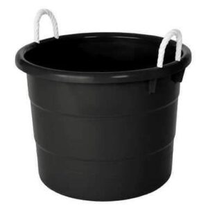 Cartener Storage Tub with Rope Handles 18 Gal Black