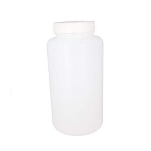 10pcs 33.82oz/1000ml plastic bottles, lab cylindrical chemical reagent bottle, wide mouth laboratory reagent polyethylene bottle sample sealing liquid storage container for food store translucent