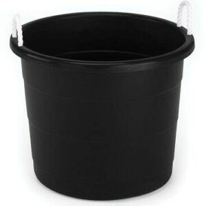 Cartener Storage Tub with Rope Handles 18 Gal Black