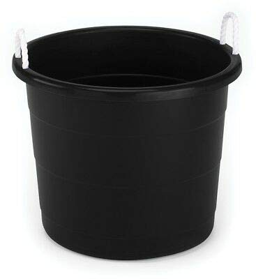 Cartener Storage Tub with Rope Handles 18 Gal Black