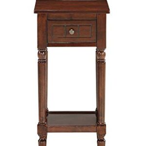 Convenience Concepts French Country Khloe 1 Drawer Accent Table with Shelf, Espresso