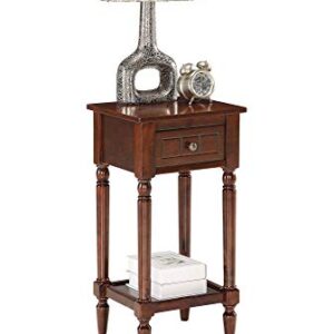 Convenience Concepts French Country Khloe 1 Drawer Accent Table with Shelf, Espresso