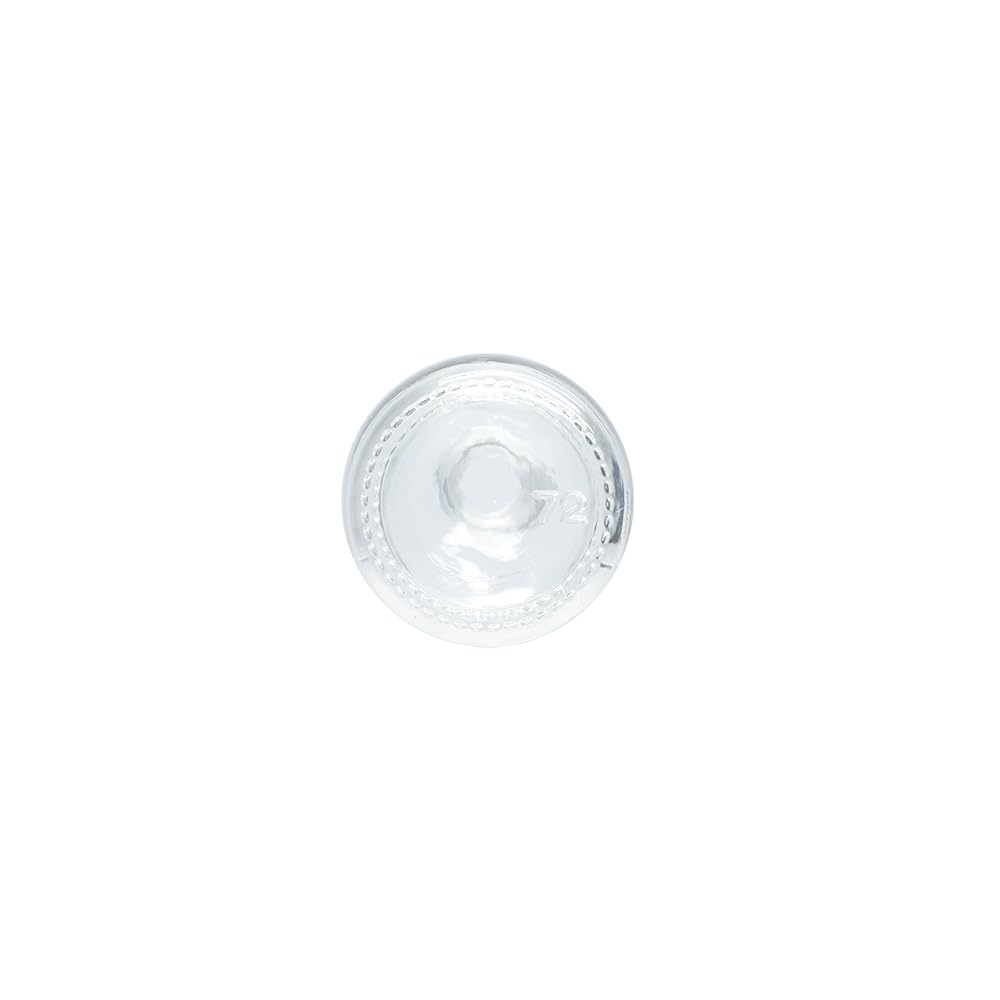 GlassBottleOutlet (Pack of 80) 2 oz. Clear Boston Round with Black Poly Cone Cap