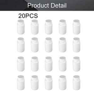 Othmro 20Pcs 5.07oz PE Plastic Containers Lab Chemical Reagent Bottles 150ml Wide Mouth Storage Bottles 32.5mm ID Round Sample Liquid Storage Container Sealing Bottles with Cap for Food Stores White